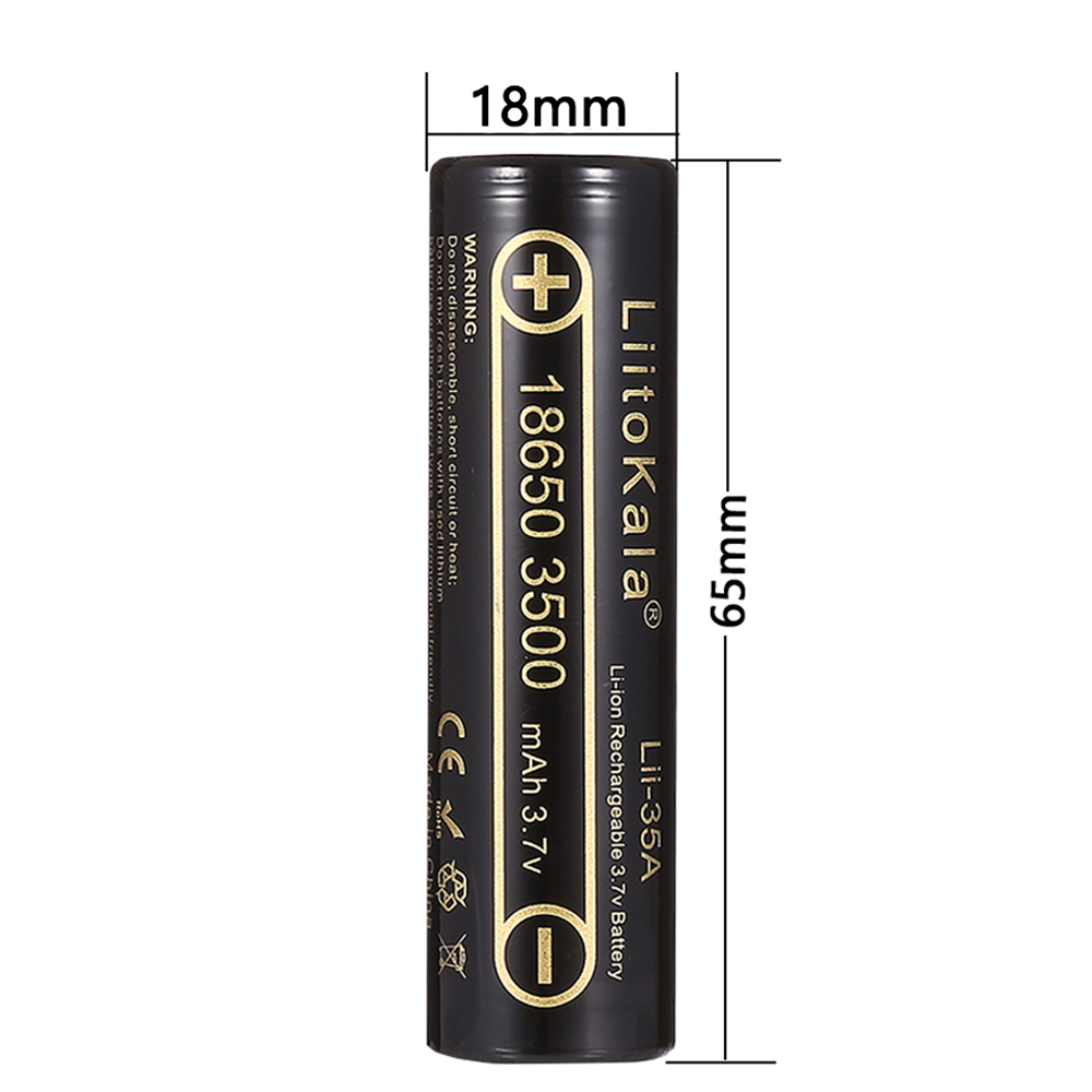 Аккумулятор LiitoKala 18650 Li-ion 3.7В 3500mAh незащищенный (1 шт) в ...